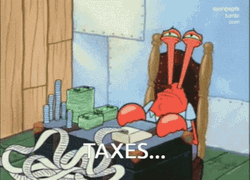 Accountant Taxes Mister Krabs Crying GIF | GIFDB.com
