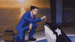 Ace Attorney Blush And Fall Phoenix Wright GIF | GIFDB.com