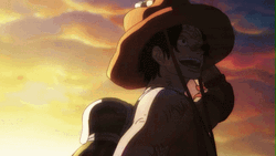Ace One Piece Laughing Sunset GIF | GIFDB.com