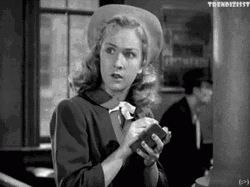 Actress Bonita Granville Taking Notes GIF | GIFDB.com