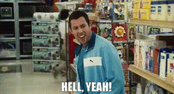 Adam Sandler Fist Pump Hell Yeah Brother GIF | GIFDB.com