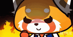 Aggretsuko Retsuko On Fire Anime GIF | GIFDB.com