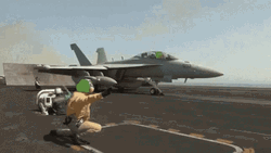 Aircraft Carrier F22 Jet Take Off GIF | GIFDB.com