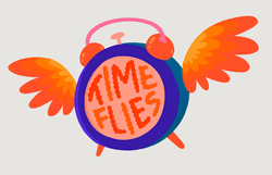 Alarm Clock With Wings Time Flies GIF | GIFDB.com