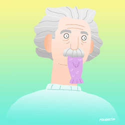 Albert Einstein Smart Fish GIF | GIFDB.com