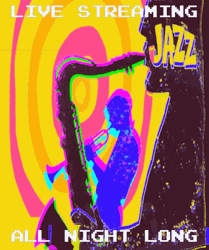 All Night Long Trippy Cartoon Playing Jazz GIF | GIFDB.com