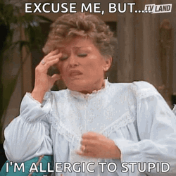 Allergies Excuse Me But I'm Allergic To Stupid GIF | GIFDB.com