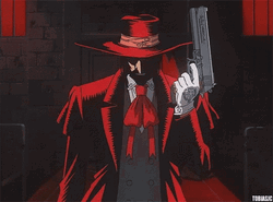 Alucard Hellsing Gun Bite GIF | GIFDB.com