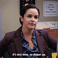 Amy Santiago Its Test Time GIF | GIFDB.com