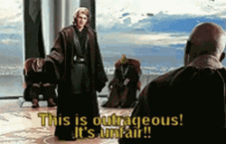 Anakin Skywalker Star Wars It's Unfair GIF | GIFDB.com
