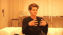 Andrew Garfield Explaining In Tv Interview GIF | GIFDB.com