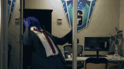 Angry Blue Man Knee Slap GIF | GIFDB.com