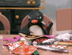 Angry Pingu Hate Food GIF | GIFDB.com