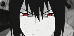 Angry Sasuke Uchiha Staring GIF | GIFDB.com