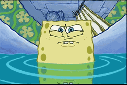 Angry Spongebob Squarepants Sucking Up Water GIF | GIFDB.com
