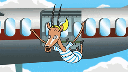 Animal Jumping Out Window Plane GIF | GIFDB.com