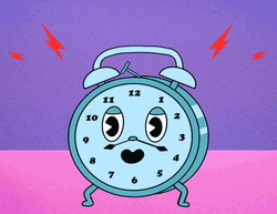 Animated Alarm Clock With Face Jumping GIF | GIFDB.com