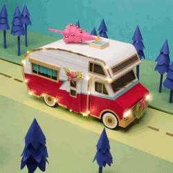 Animated Camper Trailer Driving GIF | GIFDB.com