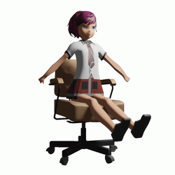 Animated Cartoon Sitting In Spinning Chair GIF | GIFDB.com