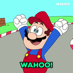 Animated Celebration Super Mario Winner GIF | GIFDB.com