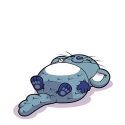 Animated Chilling Blue Chinchilla GIF | GIFDB.com