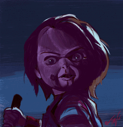 Sitting Chucky Child's Play GIF | GIFDB.com