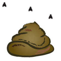 Animated Dog Poop With Flies GIF | GIFDB.com