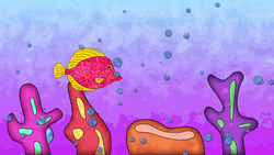 Animated Eel Swimming With Fish GIF | GIFDB.com