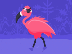 Animated Flamingo Vibing GIF | GIFDB.com