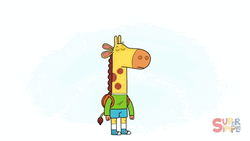 Animated Giraffe Breath In Breathing Out GIF | GIFDB.com