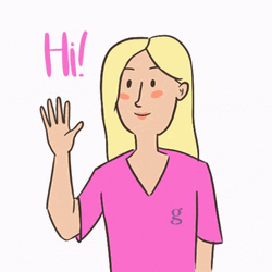 Animated Girl Waving Hi Meme GIF | GIFDB.com