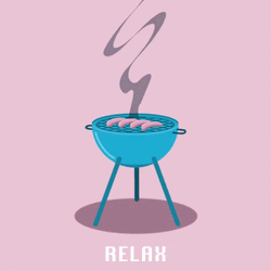 Animated Griller Cookout Relax GIF | GIFDB.com