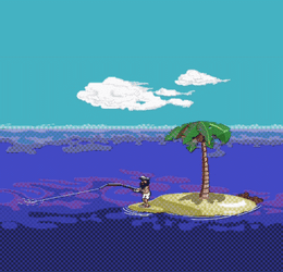 Animated Guy Cast Away On Deserted Island GIF | GIFDB.com
