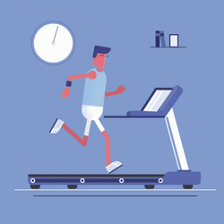 Animated Guy Running On Treadmill GIF | GIFDB.com