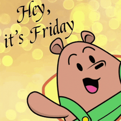 Animated Happy Friday Cute Bear GIF | GIFDB.com