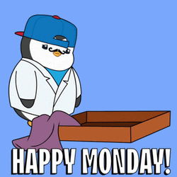 Animated Happy Monday Sleeping Penguin GIF | GIFDB.com