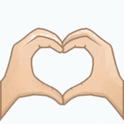 Animated Heart Hand Sign GIF | GIFDB.com