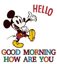 Animated Mickey Hello Good Morning GIF | GIFDB.com