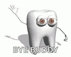 Animated Missing Teeth Wave Saying Good Bye GIF | GIFDB.com