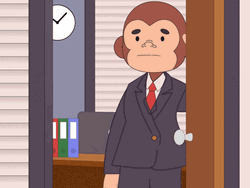 Animated Monkey Slamming Door Closed GIF | GIFDB.com
