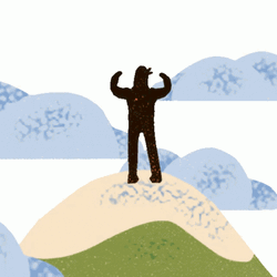 Animated Mountain Climbers You Can Do It GIF | GIFDB.com