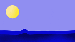 Animated Ocean Waves With Moon View GIF | GIFDB.com