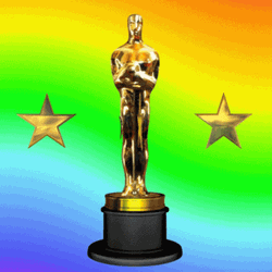 Animated Oscar Award Trophy Rainbow GIF | GIFDB.com