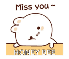 Animated Sad Bunny Missing Honey Bee GIF | GIFDB.com