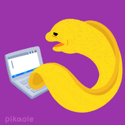 Animated Tired Eel Typing GIF | GIFDB.com