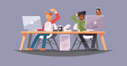 Animated Two Guys Collaboration High Five GIF | GIFDB.com