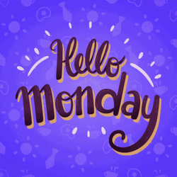 Animated Word Hello Monday Blessings GIF | GIFDB.com