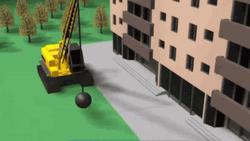 Wrecking Ball Demolition Gif