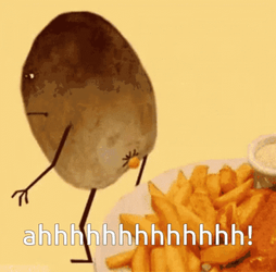 Animation Potato Gotta Poop Fries GIF | GIFDB.com