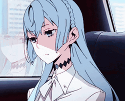 Anime Car White Hair Pretty Girl GIF | GIFDB.com